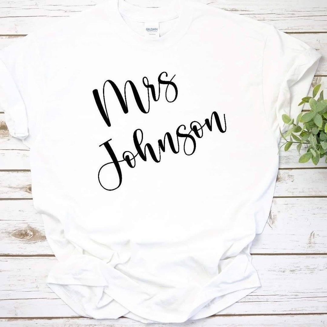 Personalised Mrs Tshirt, Mrs Gift, Future Mrs Tshirt, Personalised ...