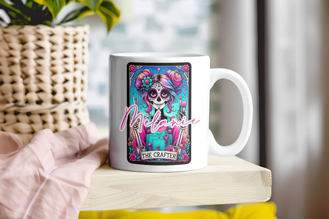 The Crafter Tarot Card Mug, the Crafter, Adult Humour Gift, Funny Tarot ...