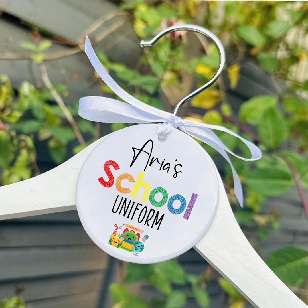 First School Uniform Hanger Label, First Day at School, School Tag ...
