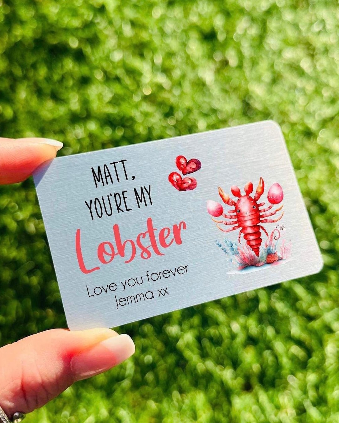 Youre My Lobster Wallet Card, Wallet Card, Keepsake Card, Birthday Card ...
