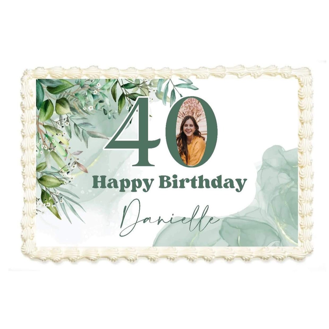 Personalised Birthday Cake Topper, A4 Topper, 30th, 40th, 50th, 60th ...