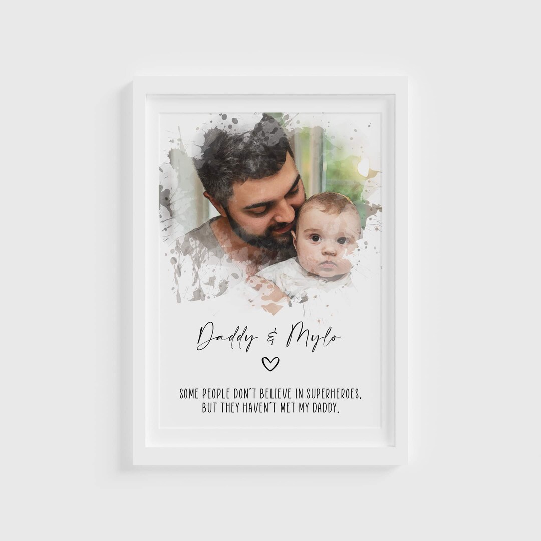 Daddy Photo Print, Fathers Day Print, Daddy Gift, Photo Gift, New Daddy ...