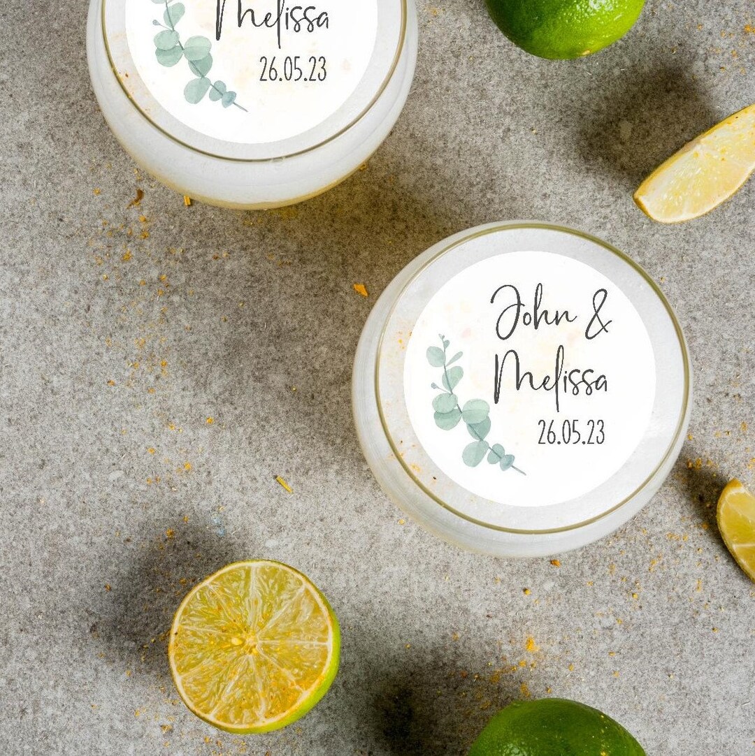 Personalised Cocktail Drinks Edible Toppers, Pack of 15, Wedding ...