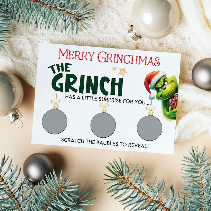 Grinch Christmas Card - Etsy