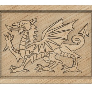 3D Welsh Dragon .STL Wood Carving Design Wales National Flag for STL ...