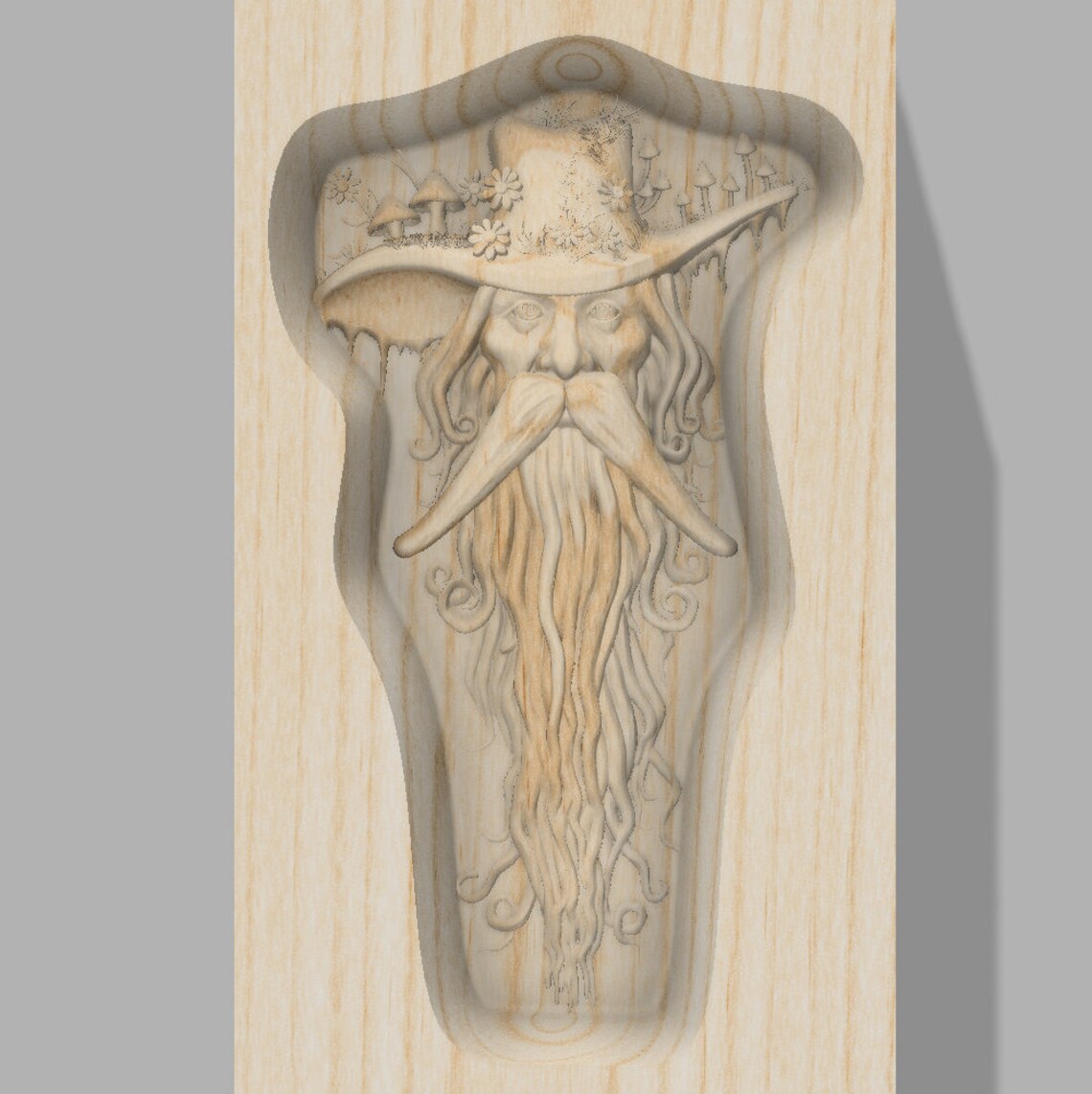 Green Man 3D Stl Model CAD CAM CNC Ready for Carving Example in Photos ...