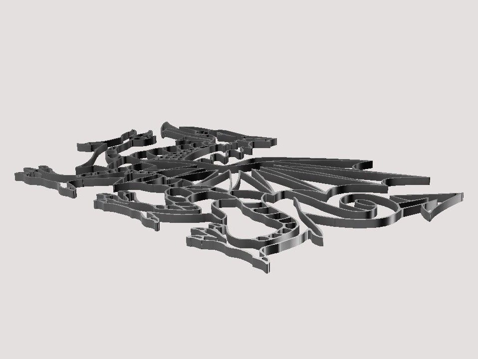 Welsh Dragon .svg .png .stl 2D and 3D Model Direct Download, Wales CAD ...