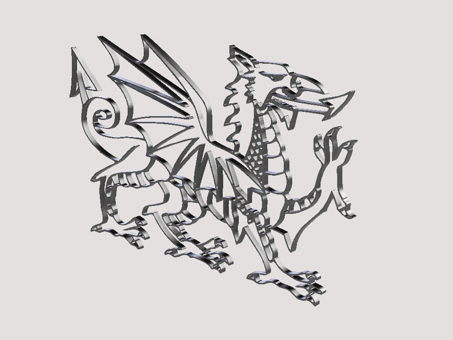 Welsh Dragon .svg .png .stl 2D and 3D Model Direct Download, Wales CAD ...