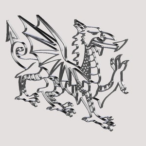 Welsh Dragon .svg .png .stl 2D and 3D Model Direct Download, Wales CAD ...