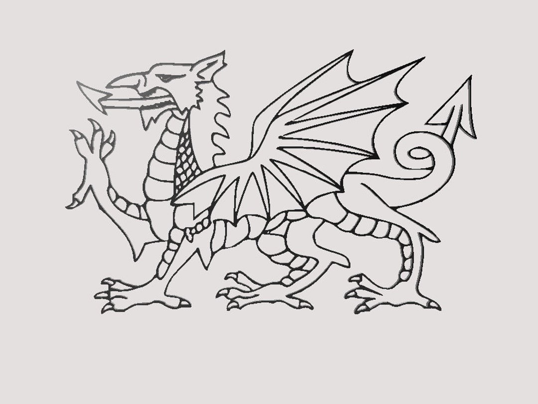 Welsh Dragon .svg .png .stl 2D and 3D Model Direct Download, Wales CAD ...