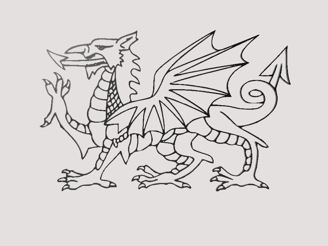 Welsh Dragon .svg .png .stl 2D and 3D Model Direct Download, Wales CAD ...