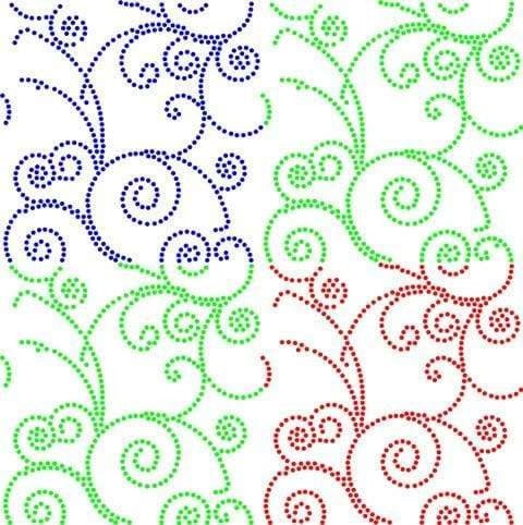 Small SIMPLE SWIRLS Rhinestone Download File - Etsy