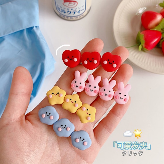 Handmade cute hair pins colorful for girl | Etsy