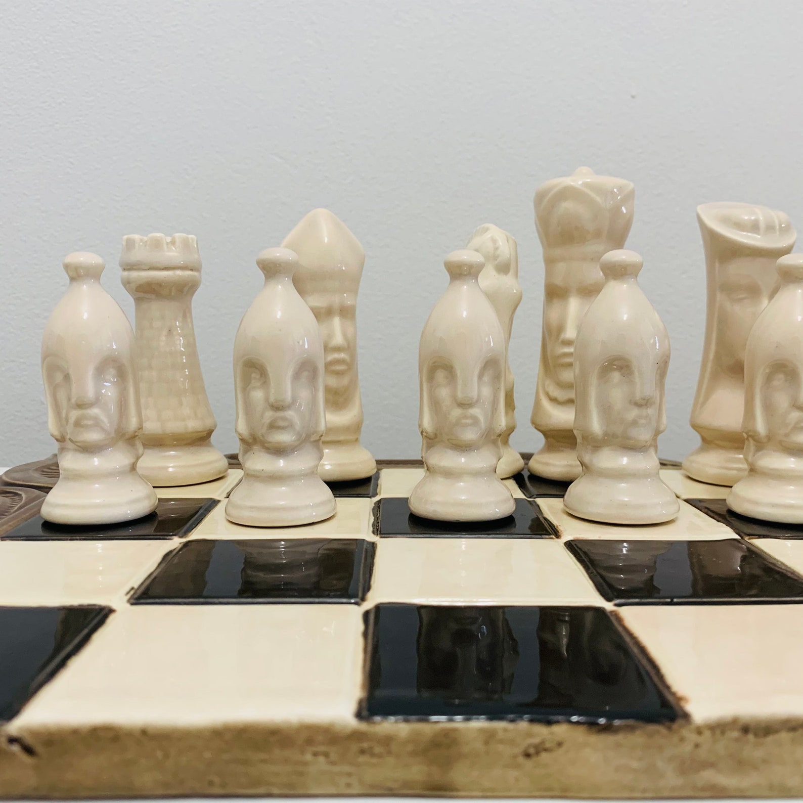 Vintage Ceramic Chess Set Raku Ceramic Duncan Chess Set - Etsy