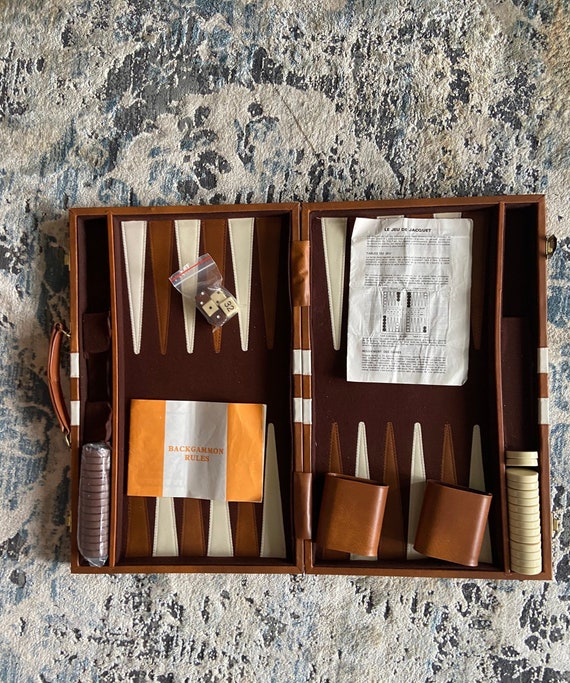 1970s Vintage Backgammon case backgammon leather case | Etsy