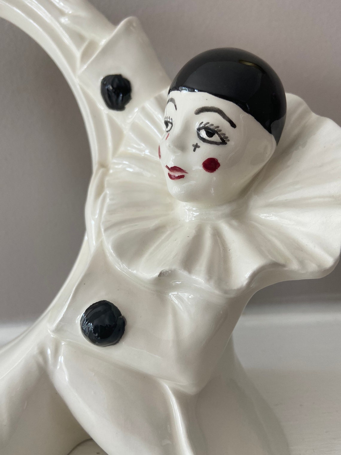 Vintage Pierrot Clown Art deco Picture Frame White Black | Etsy