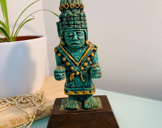 Ancient Aztec Figurine, Mexican God of Water Statue Mexico Art, Aztec ...