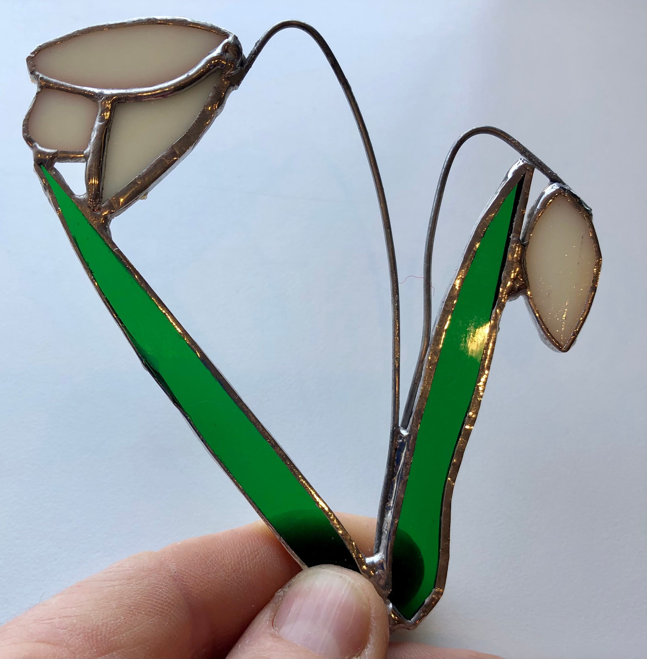 Stained Glass Handmade Snowdrops Spring Flower Suncatcher - Etsy