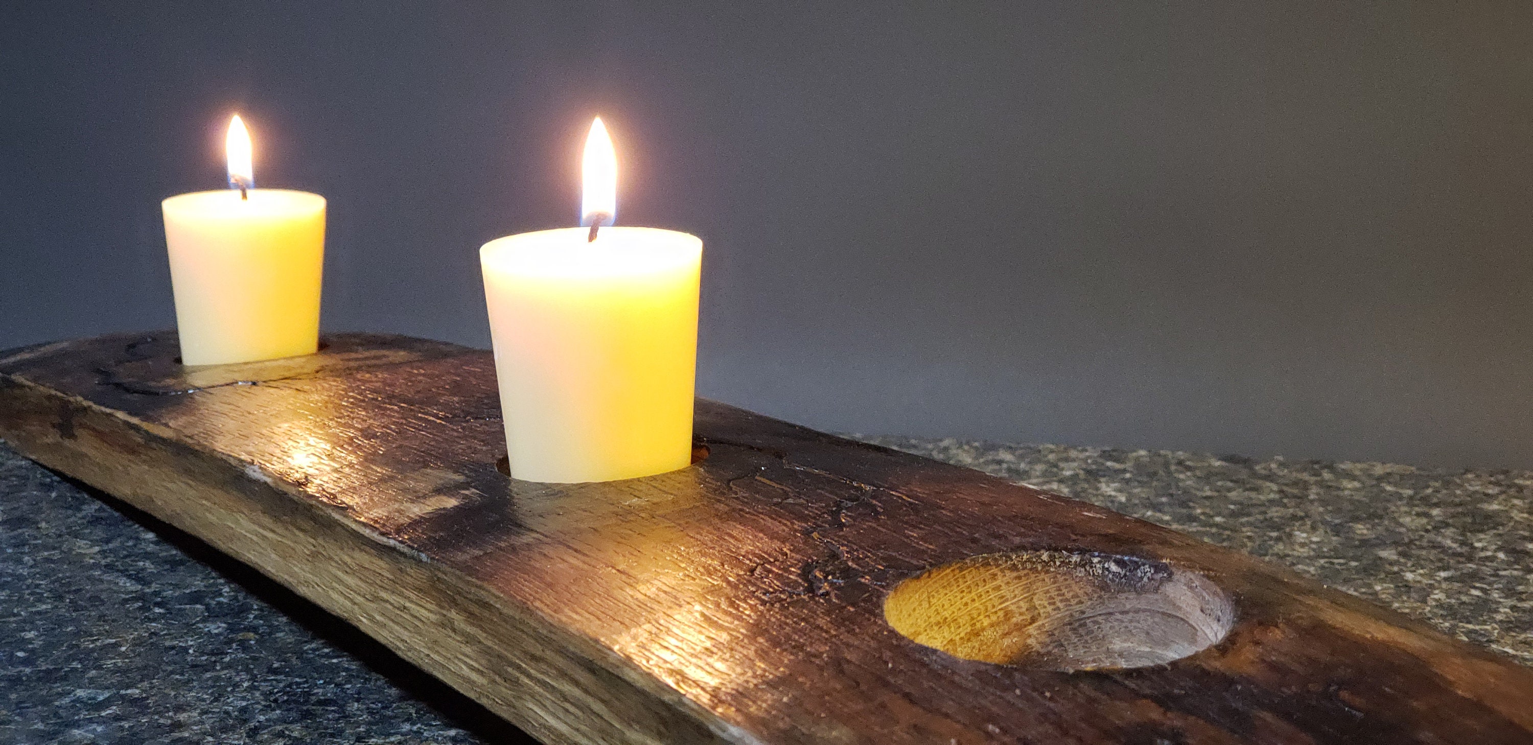 Stave Candle Holder W/ Fractal Burns - Etsy