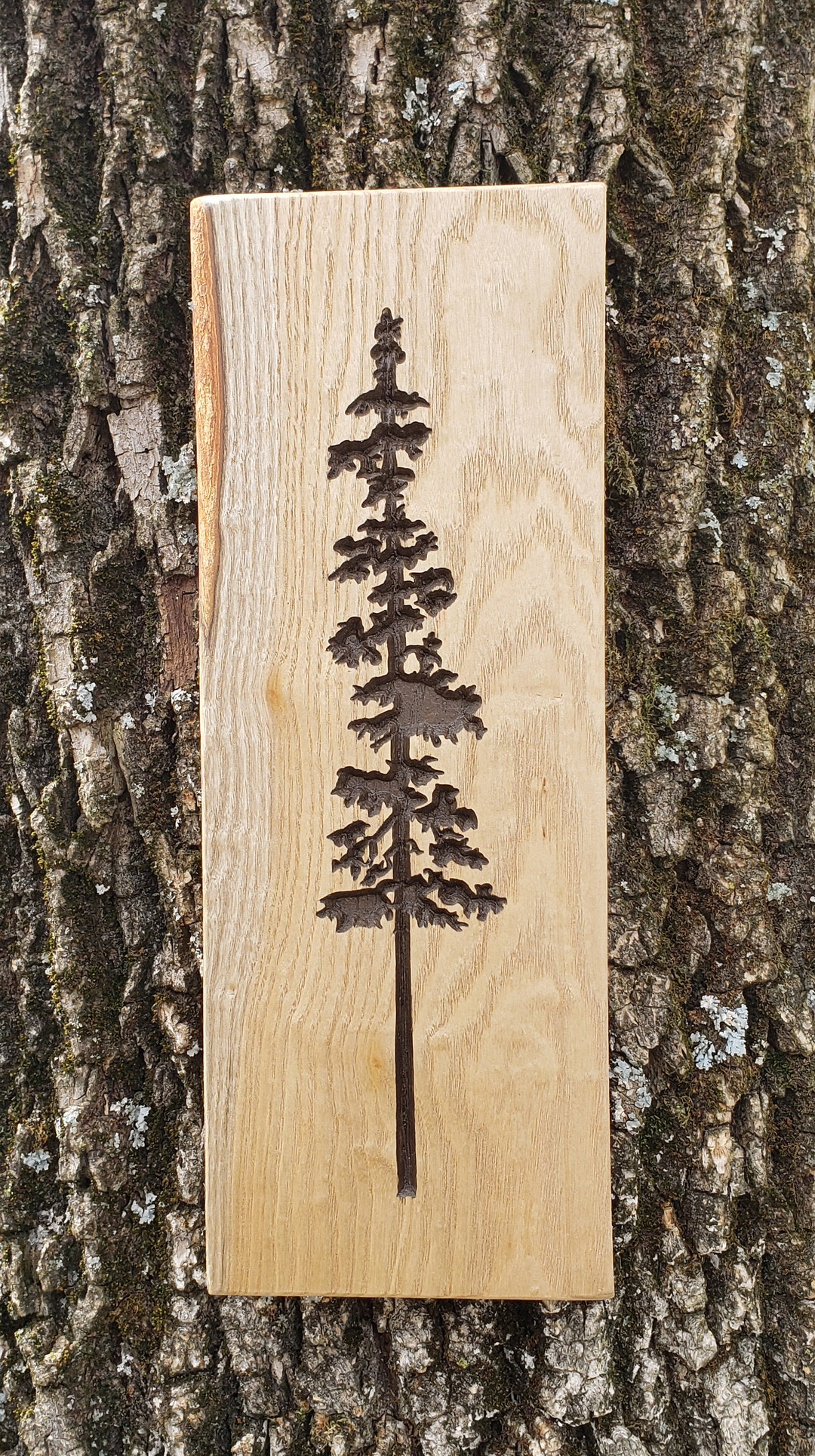 Live Edge Wood Tree Carving One of a Kind - Etsy