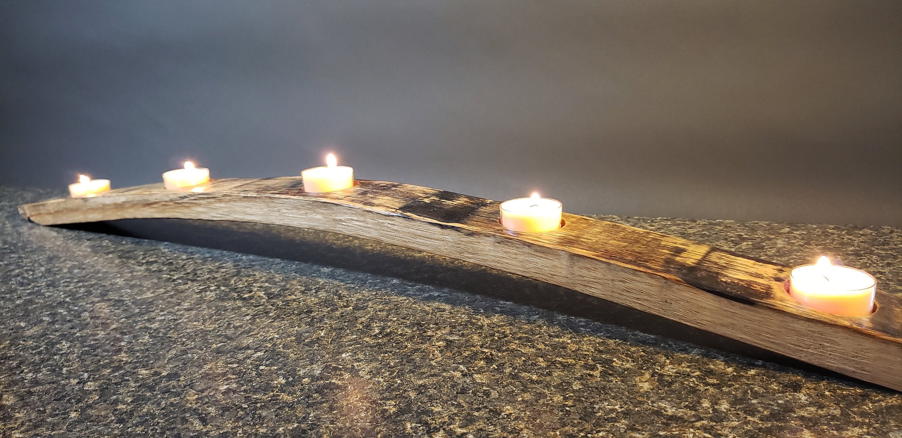 Bourbon Barrel Stave Candle Holder - Etsy