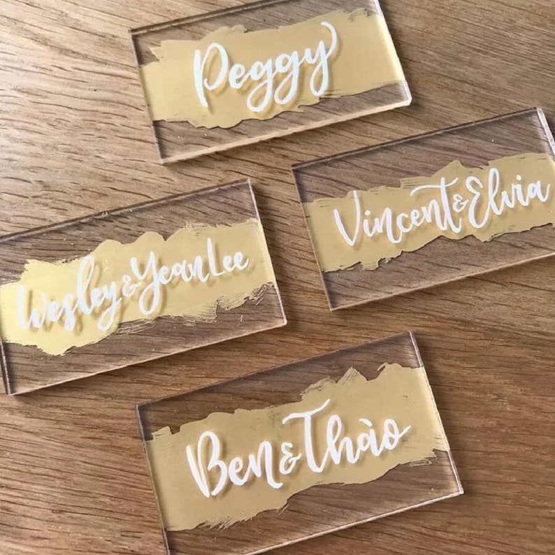 Acrylic Name Setting Place Card Name Card Wedding Birthday - Etsy