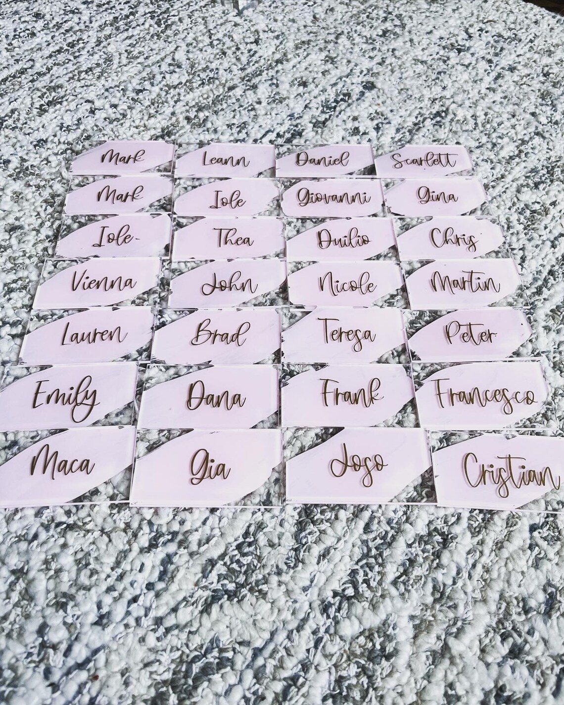 Acrylic Name Setting Place Card Name Card Wedding Birthday - Etsy