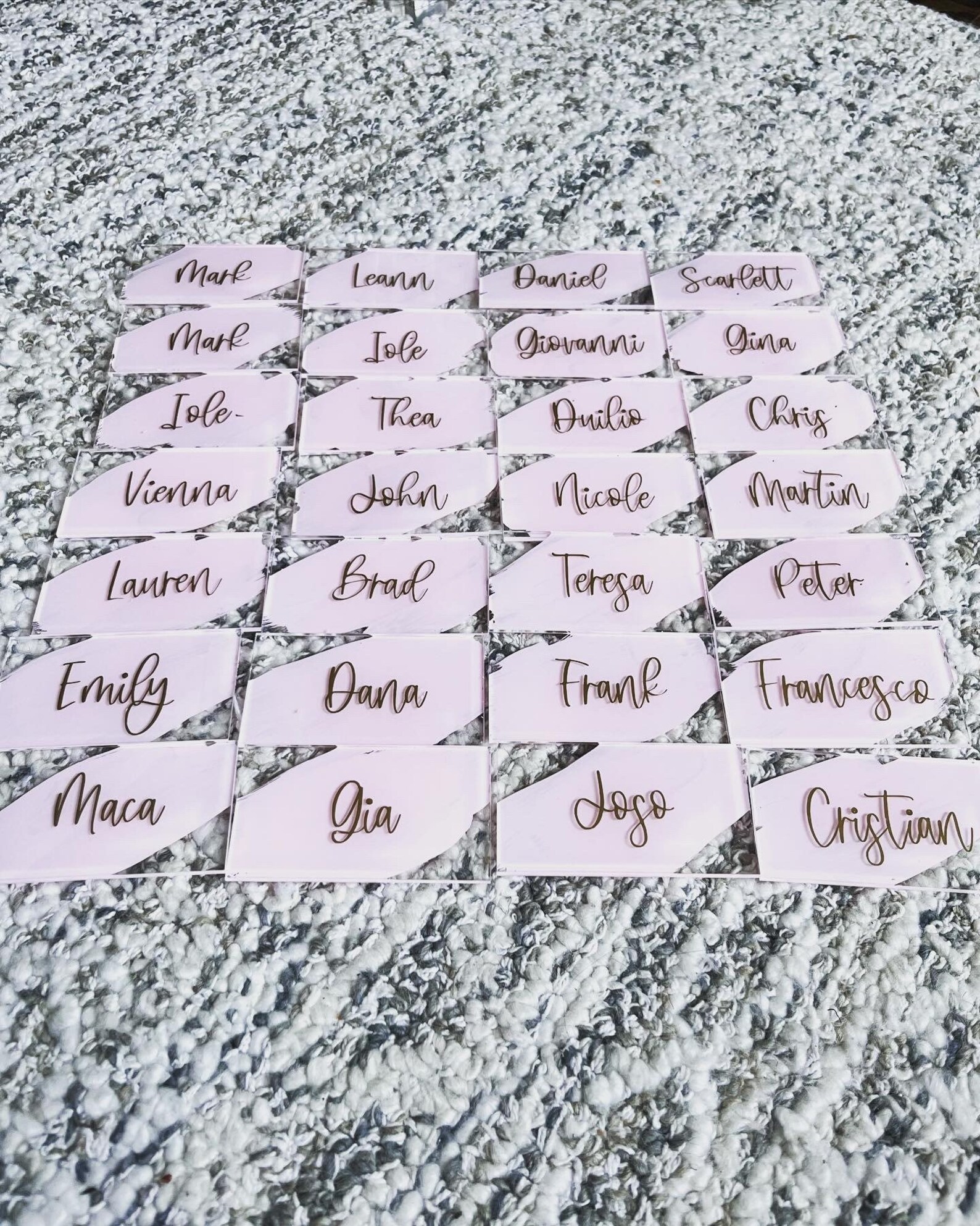 Acrylic Name Setting Place Card Name Card Wedding Birthday - Etsy