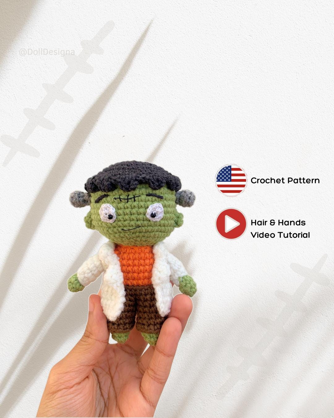 Pattern - Franky-frankenstein- Amigurumi Digital Crochet Pattern - Pdf ...