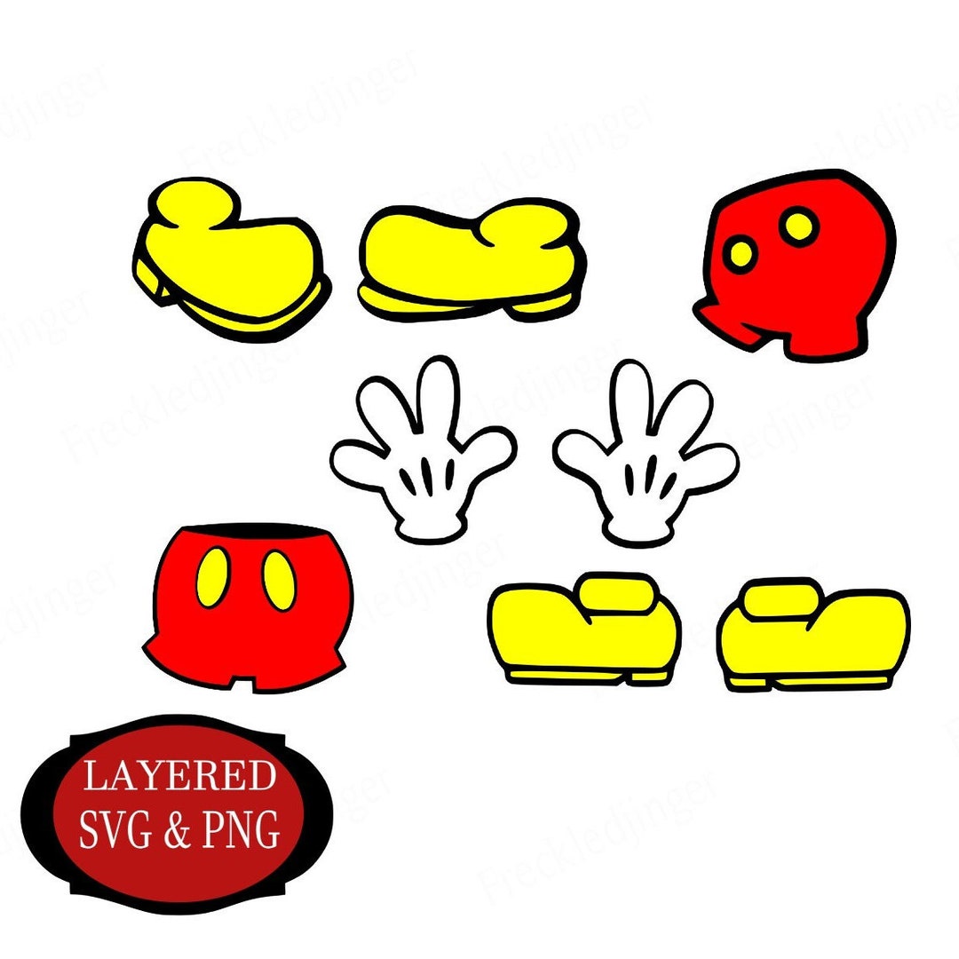 SVG File, Cricut Cut File, PNG File, Mickey Accessories SVG, Mickey ...