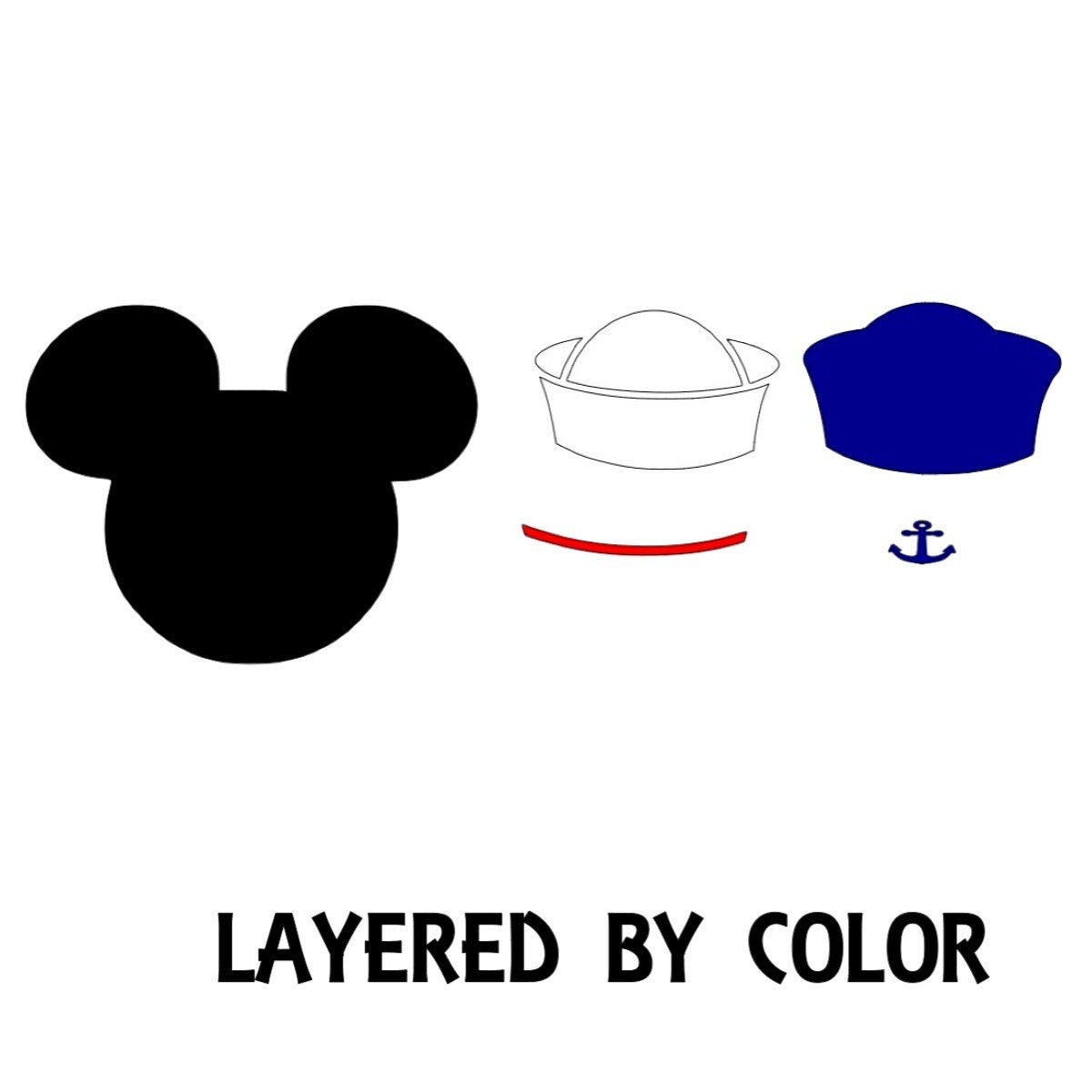 SVG File, Cricut Cut File, PNG File, Mickey Sailor Ears, Cruise Line ...