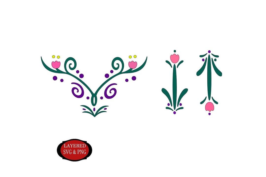 SVG File, Cricut Cut File, PNG File, Anna Dress, Anna Flowers, Frozen ...