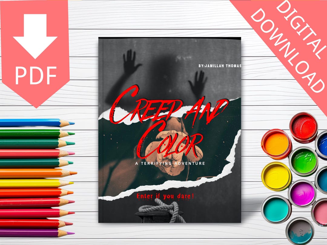 Creep and Color: A Terrifying Adventure | 108-page PDF Coloring Book ...