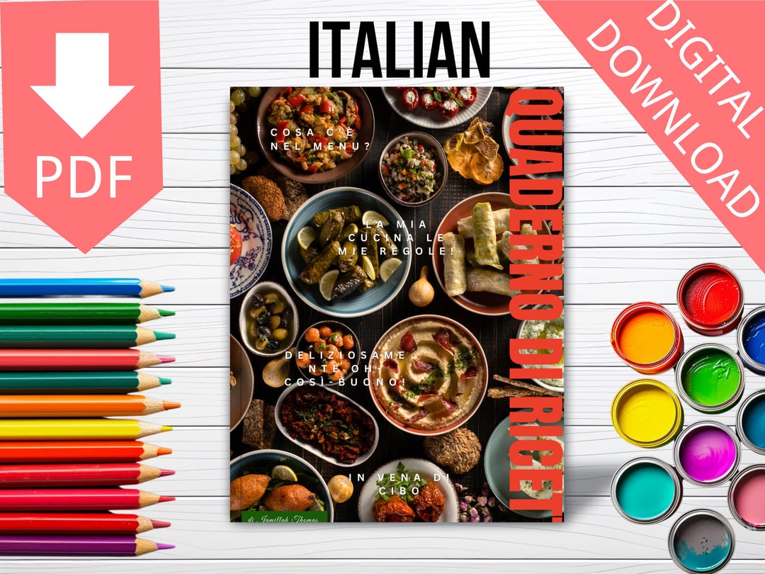 Recipe Notebook: Create, Cook, Cherish Italian | Personalized Cookbook ...