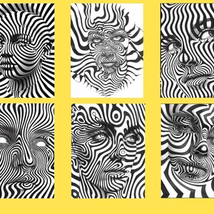 Optical Illusion Coloring Pages PDF, 49 Intricate Designs, Instant ...