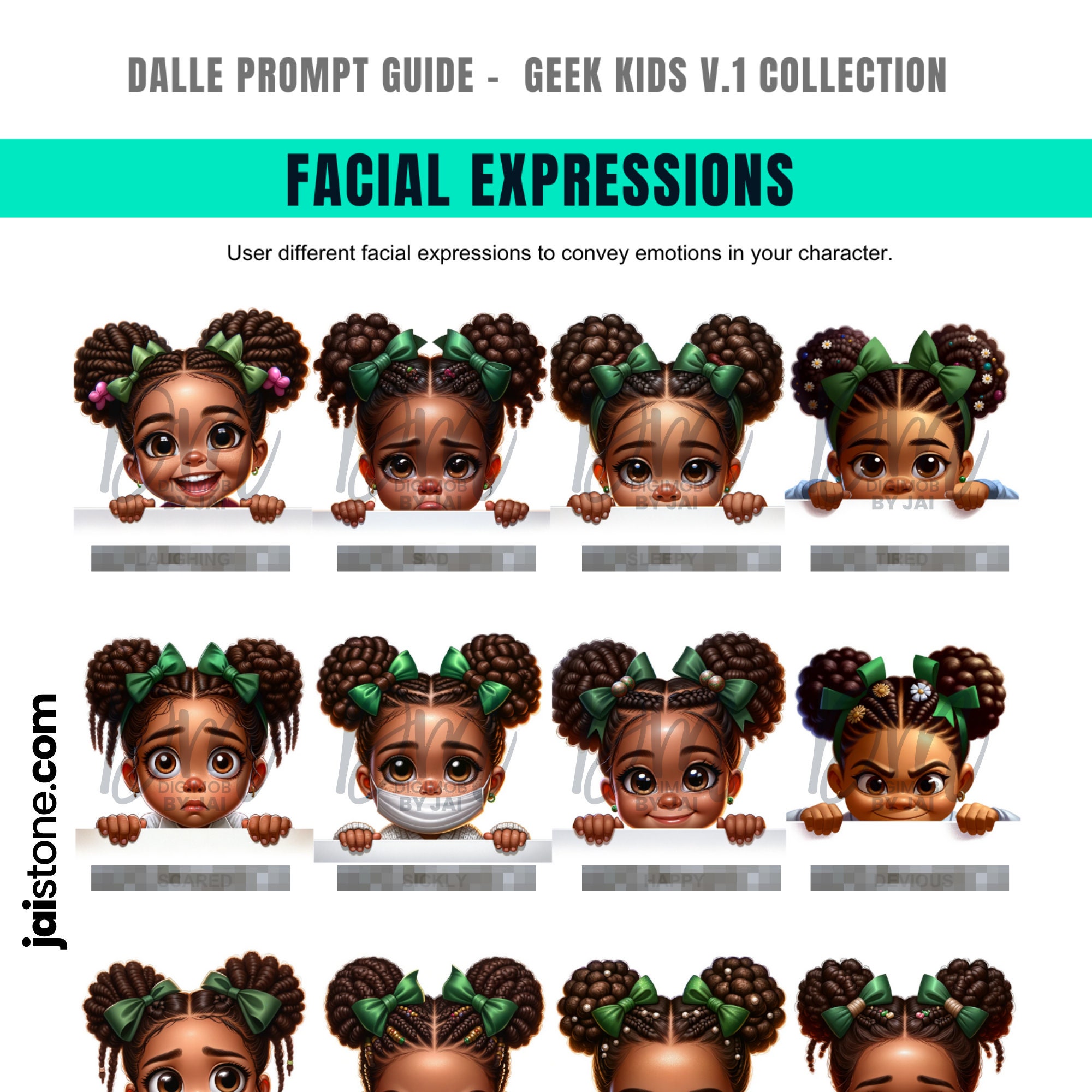 Dalle Prompt Guide | Geek Kids V1 | 1 Master Prompt | 7 Style Guides ...