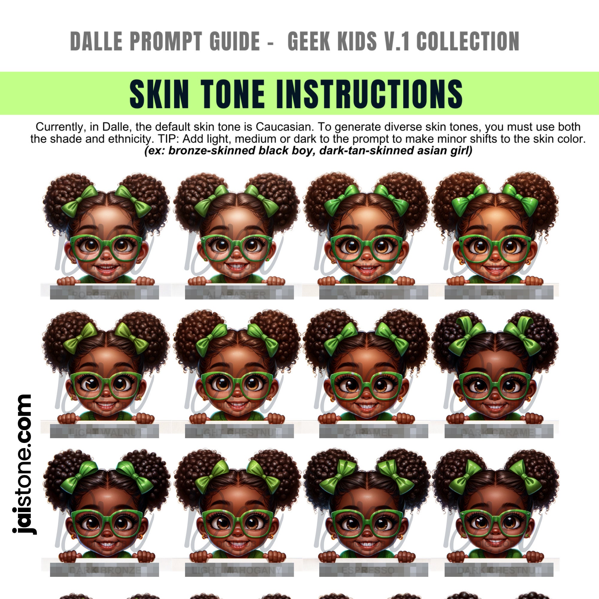 Dalle Prompt Guide | Geek Kids V1 | 1 Master Prompt | 7 Style Guides ...