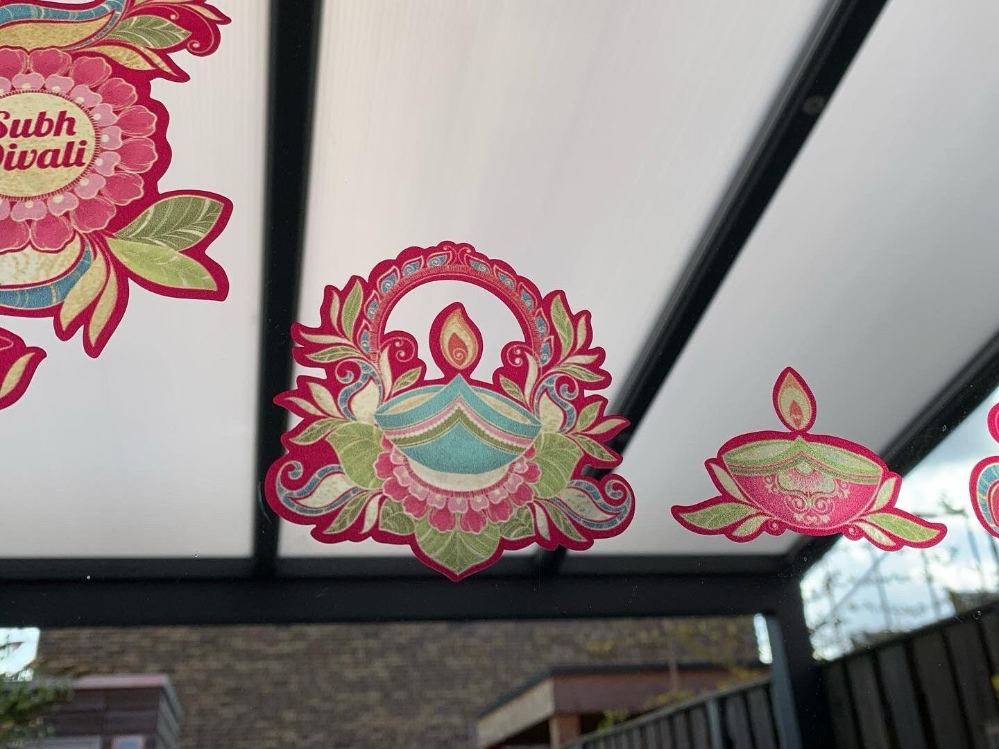 Happy Diwali Static Window Stickers Decals Diwali Decoration Stickers ...