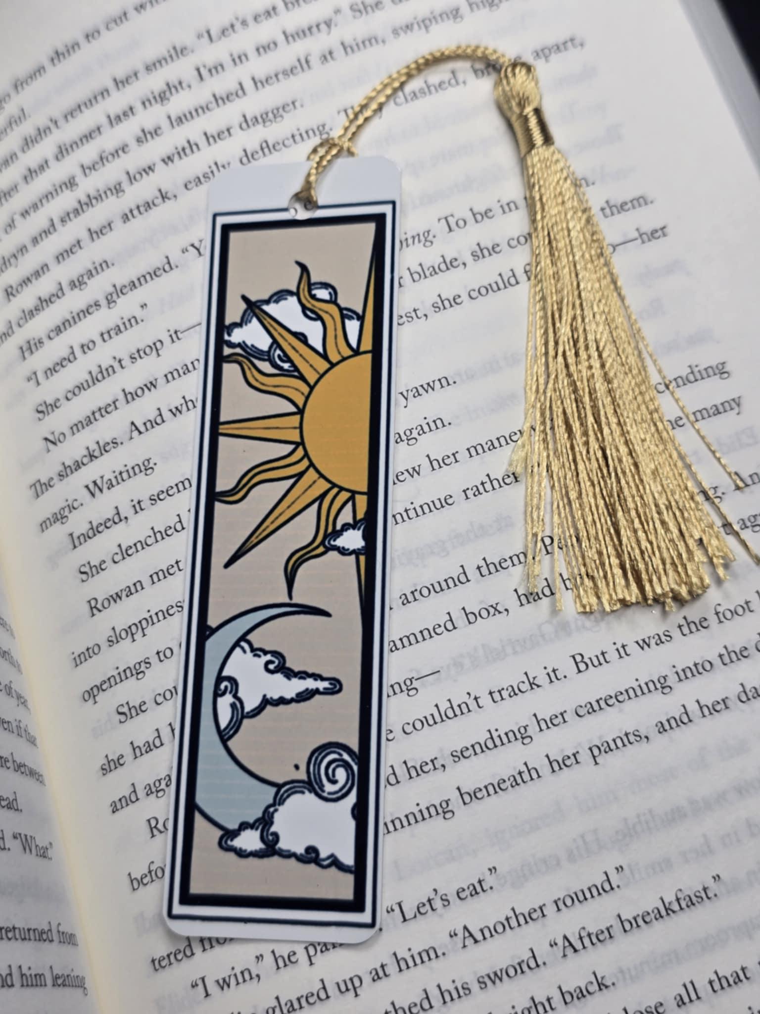 Celestial Pair Bookmark- Sun and Moon - Etsy