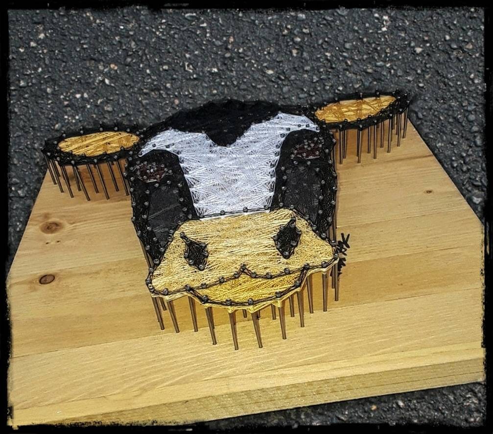 Cow String Art Kitchen Decor Cow Head Handmade by | Etsy