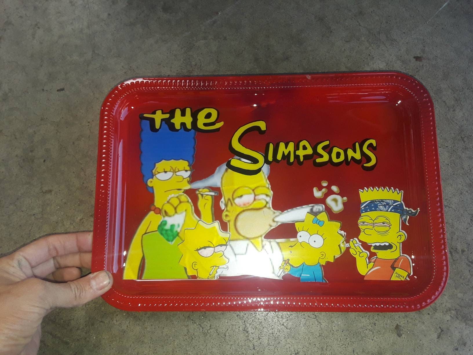 Rolling Tray the Simpsons Bart Simpson Homer Simpson - Etsy