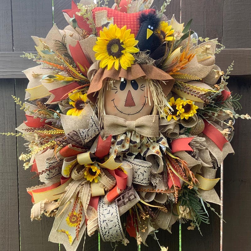 Scarecrow Wreath - Etsy