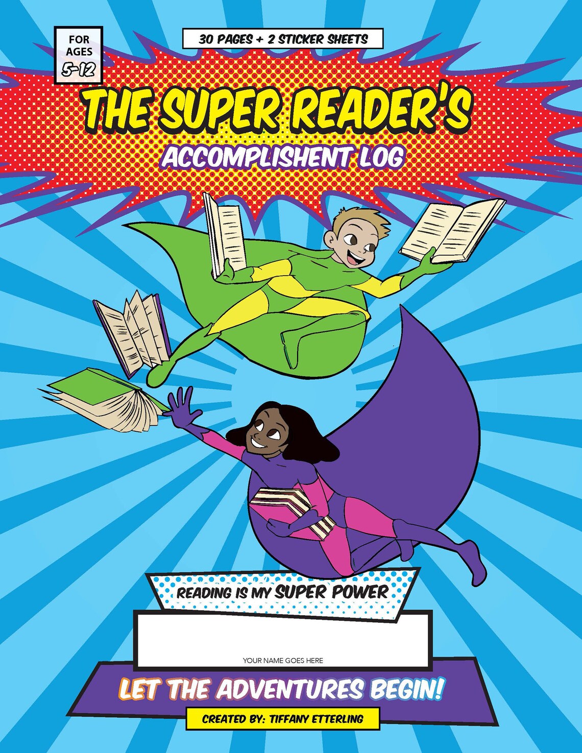 The Super Reader Kid's Reading Log and Journal - Etsy