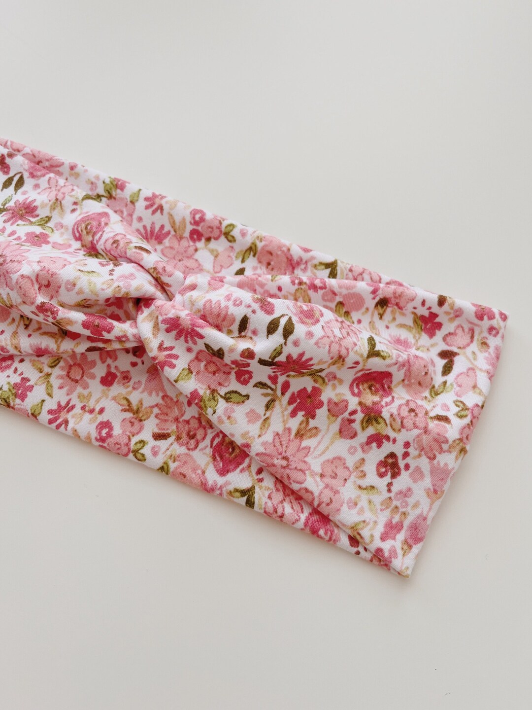 Pink Floral Headband, Seed and Root Hair Accessory, Headbands, Stretchy ...