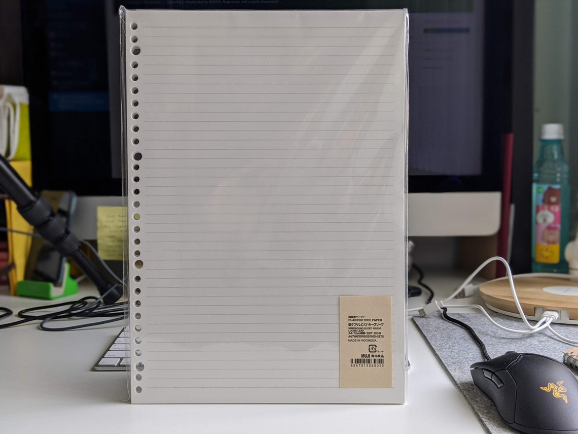 Muji Plantation Bleed-proof Paper A5 B5 A4 Grid Squared Lined Ruled ...