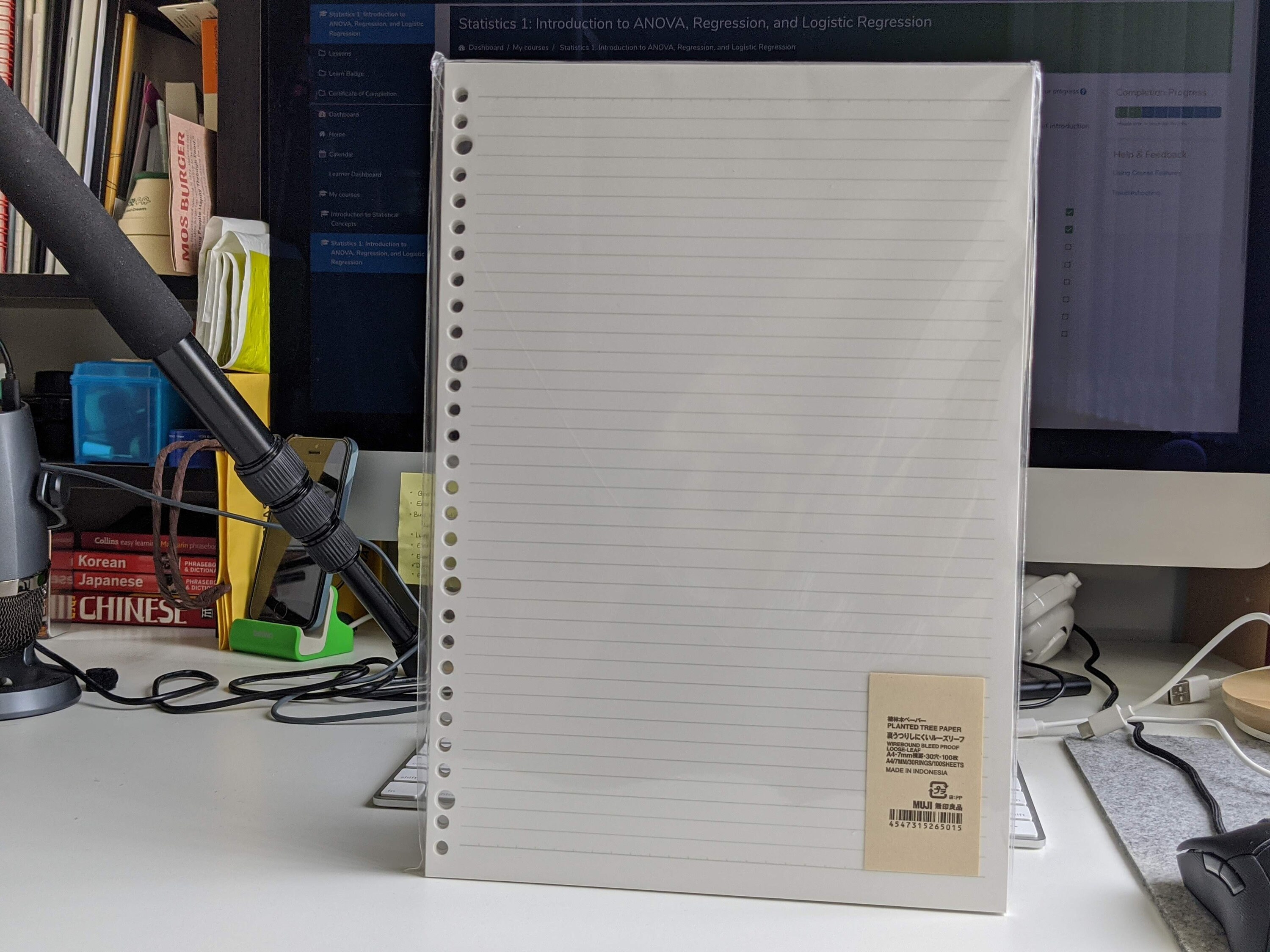Muji Plantation Bleed-proof Paper A5 B5 A4 Grid Squared Lined Ruled ...