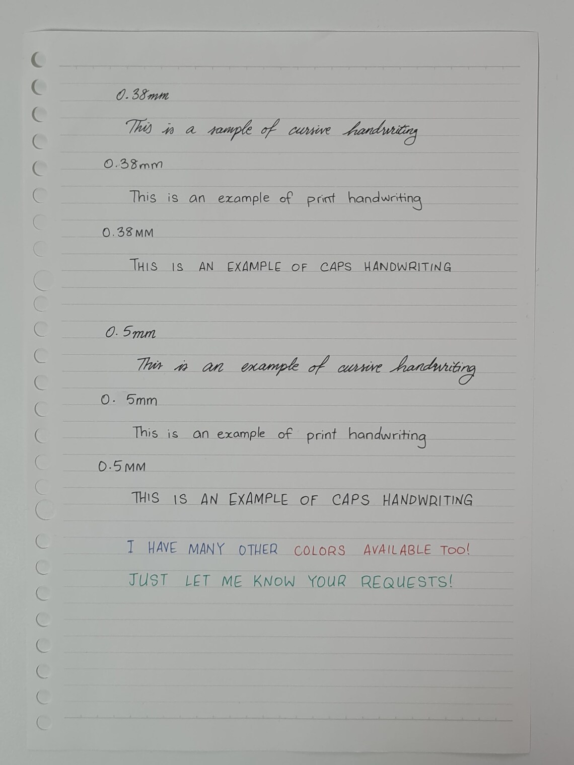 Handwritten Letter Custom Calligraphy Fountain Pen Service Handwriting ...