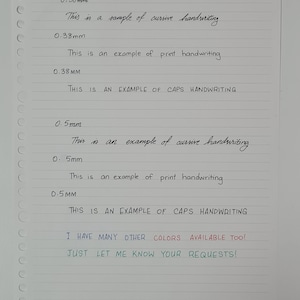 Handwritten Letter Custom Calligraphy Fountain Pen Service Handwriting ...