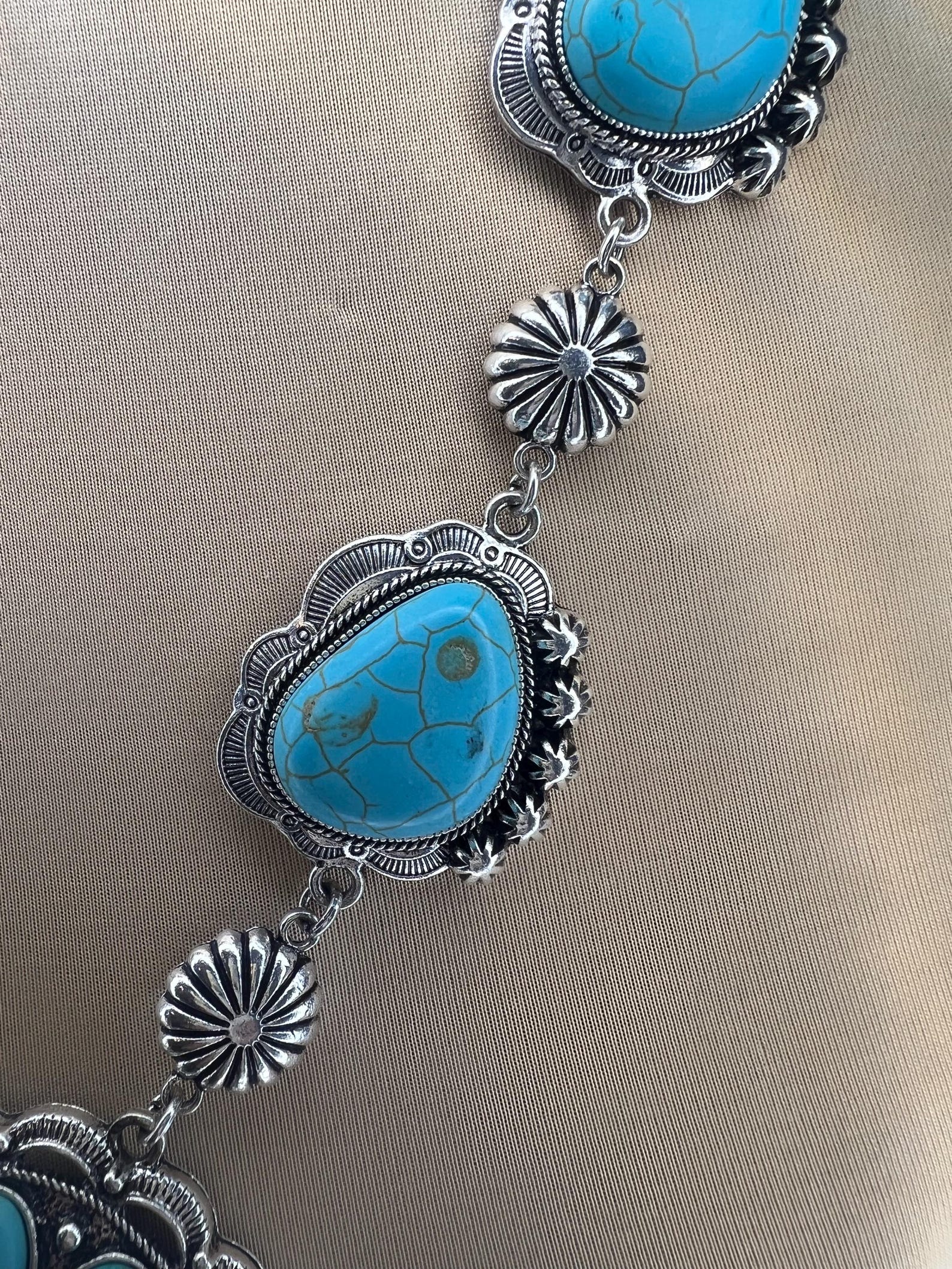 Concho Statement Boho Cowgirl Necklace / Concho Necklace/ Turquoise ...