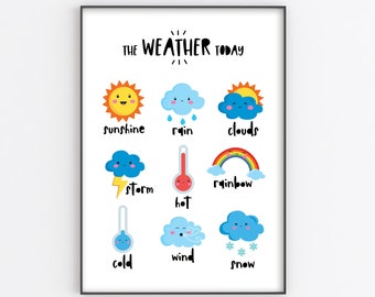 Weather chart | Etsy